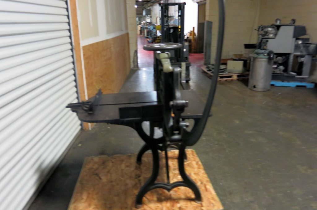 Lot #94: EL Miller Paragon Antique Lever Paper Cutter - WireBids